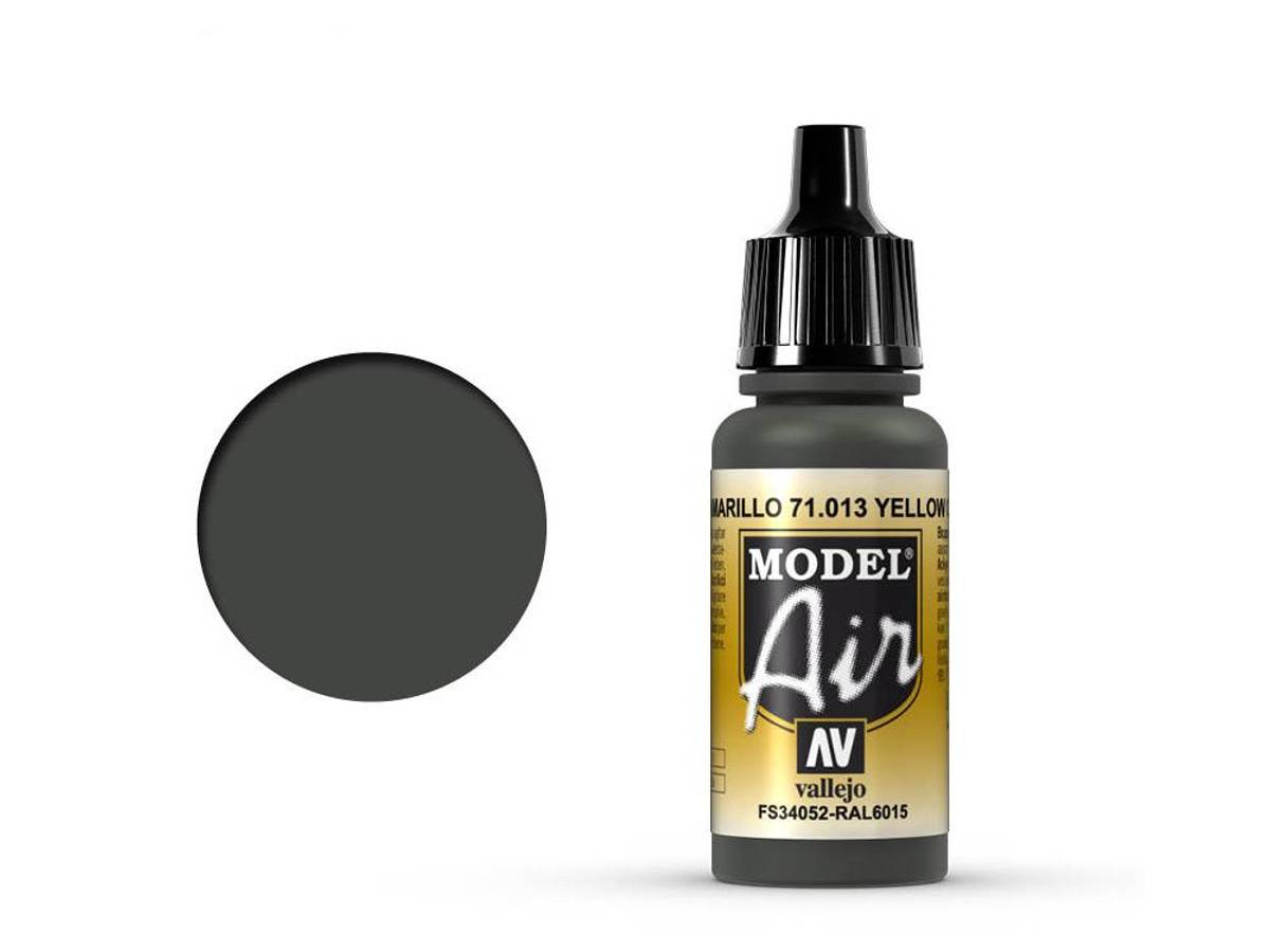 Vallejo Model Air, Yellow Olive, FS34052, RAL6015 - Togbutikken